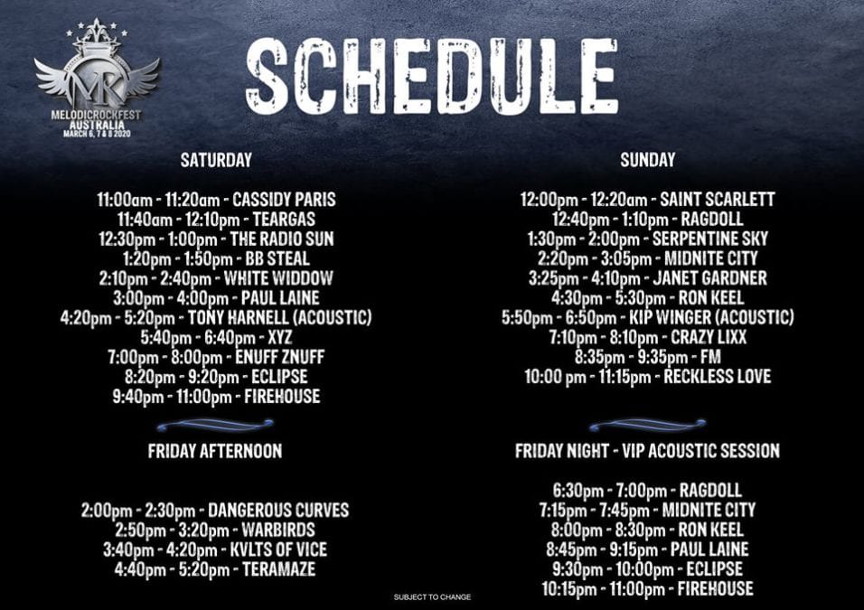 MELODIC ROCK FEST - 3 Days of Glam & Hair Metal - See the Full Lineup ...