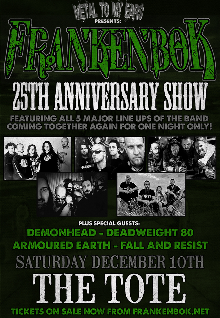 FRANKENBOK To Celebrate 25 Years With A One Off Show At THE TOTE Ft ...