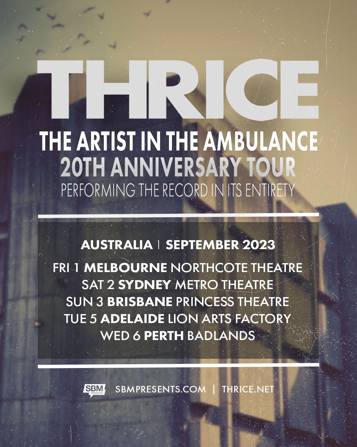 THRICE Announce Australian Tour To Celebrate 20th Anniversary Of THE ...