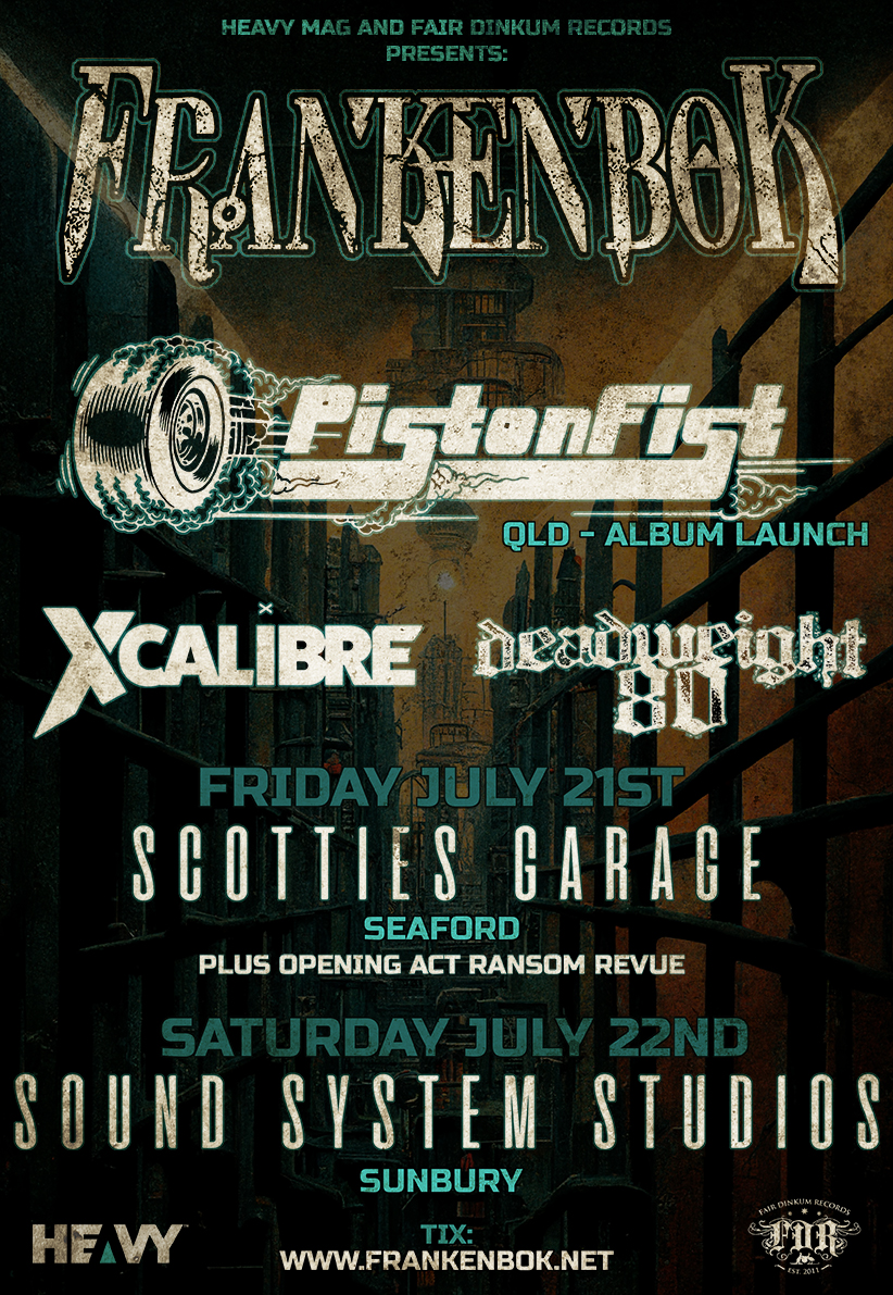 FRANKENBOK & PISTONFIST Team Up For Two Melbourne Shows In July | HEAVY ...