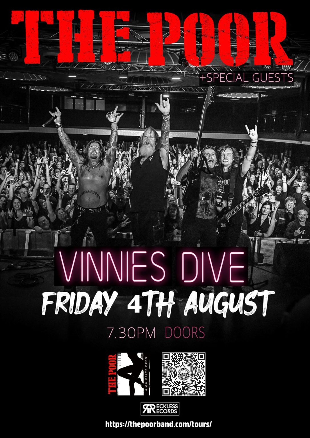 THE POOR With Hometown Show At VINNIES DIVE BAR August 4 | HEAVY Magazine