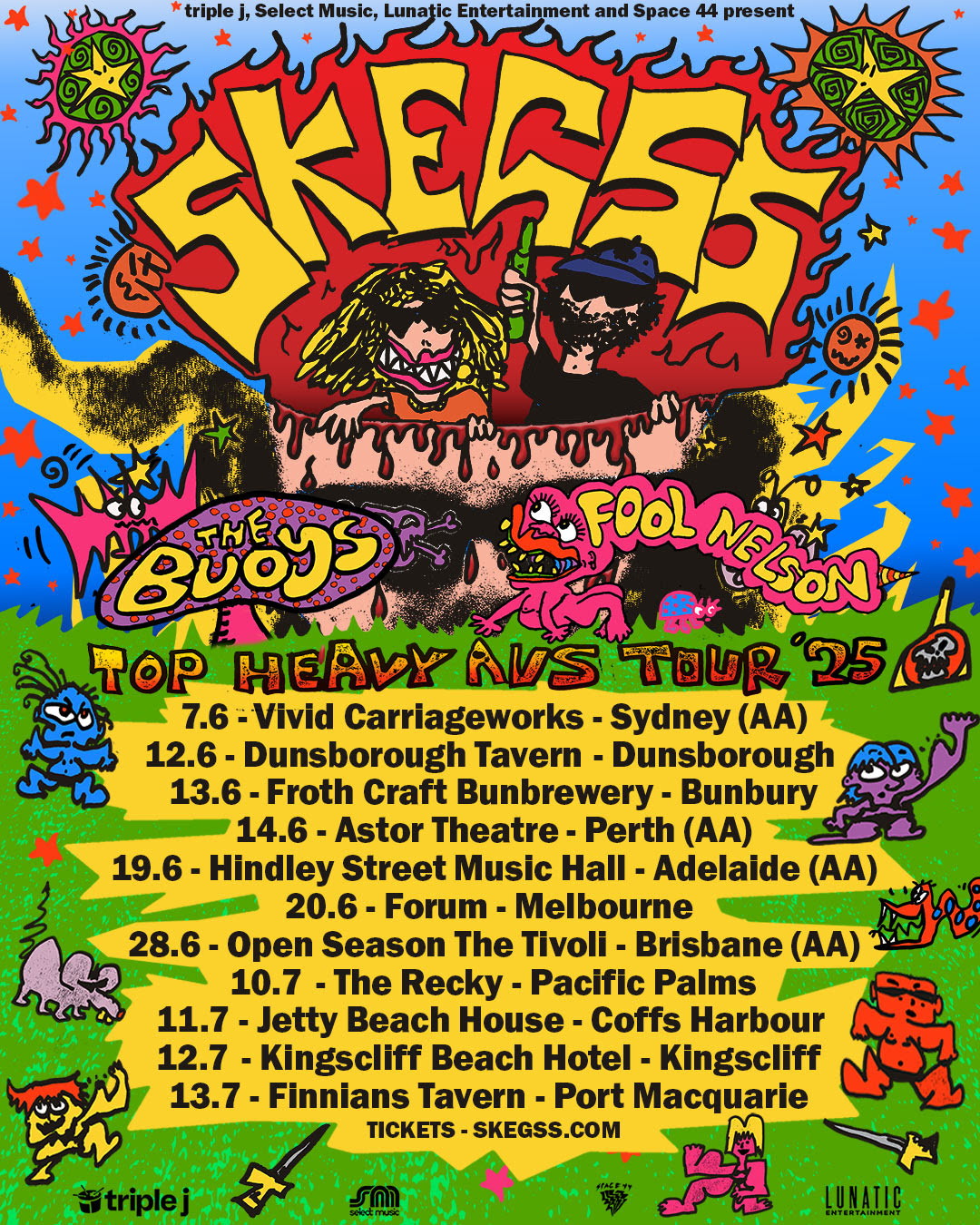 SKEGGS Announce TOP HEAVY Australian Tour | HEAVY Magazine