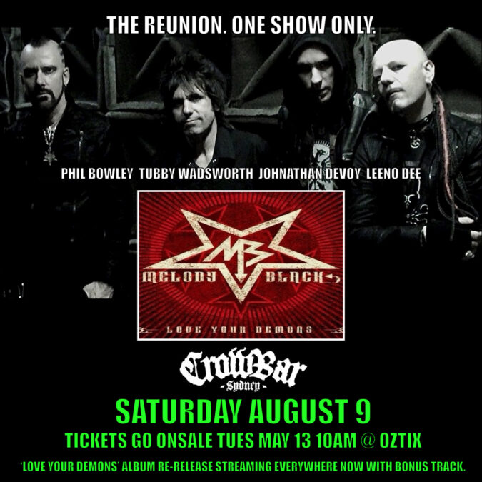 MELODY BLACK Announce One Off Reunion Show At CROWBAR SYDNEY | HEAVY ...