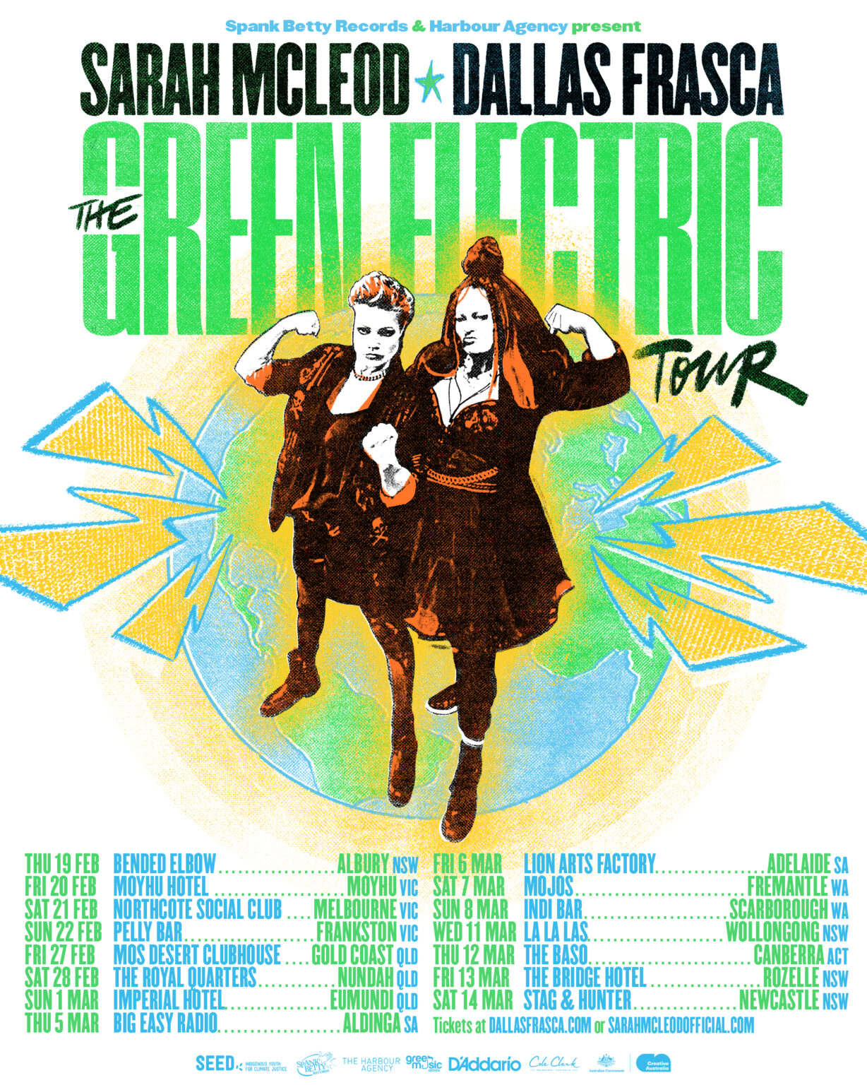 SARAH MCLEOD And DALLAS FRASCA Team Up For 2026 GREEN ELECTRIC TOUR ...