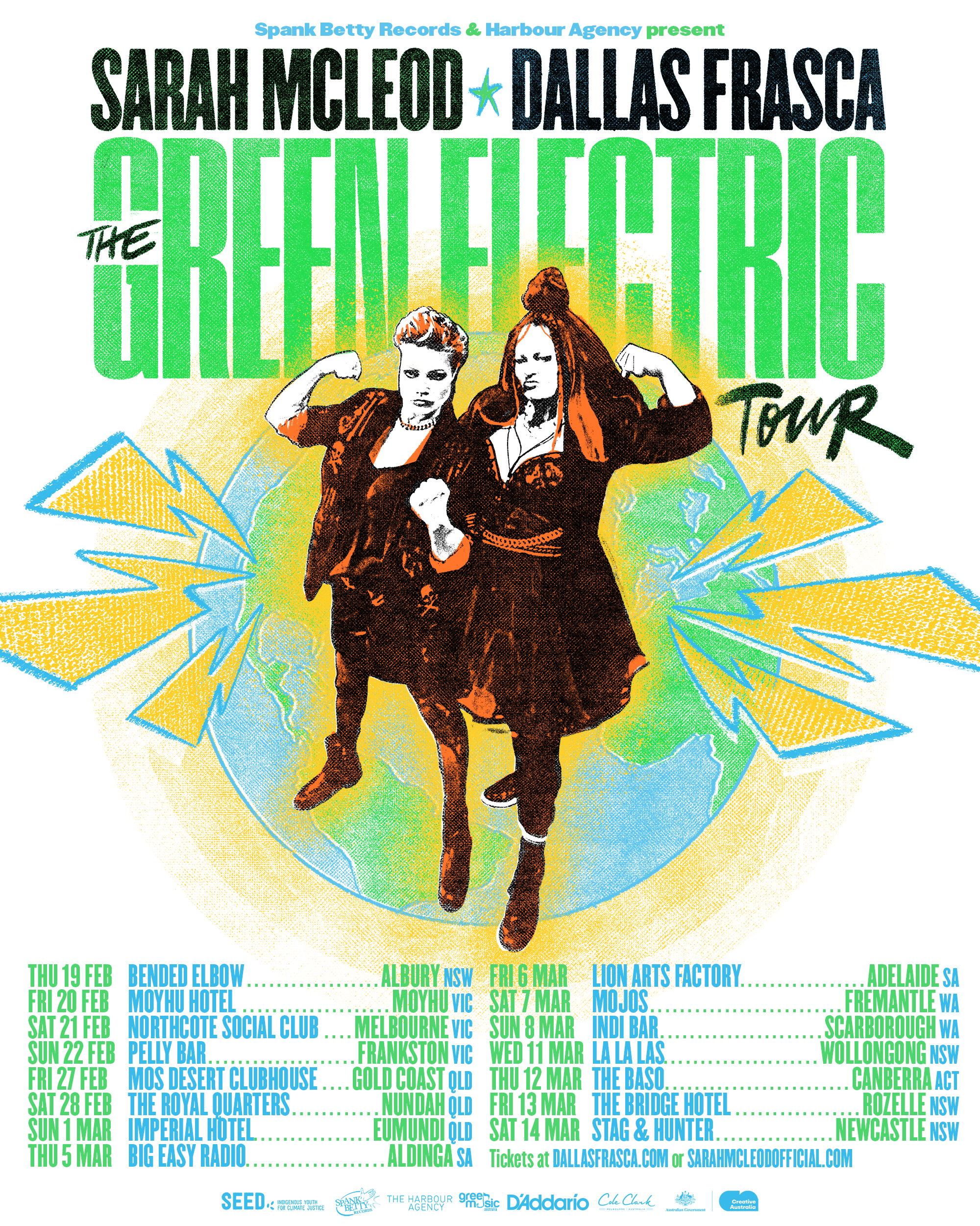 SARAH MCLEOD And DALLAS FRASCA Team Up For 2026 GREEN ELECTRIC TOUR ...