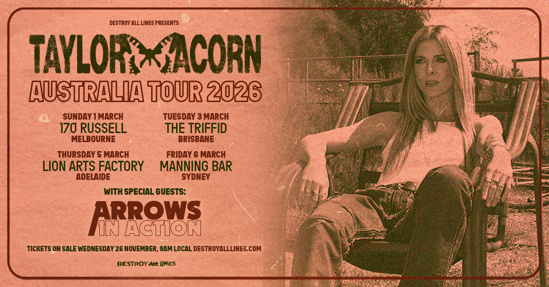 TAYLOR ACORN Announces Headline Tour Australia | HEAVY Magazine