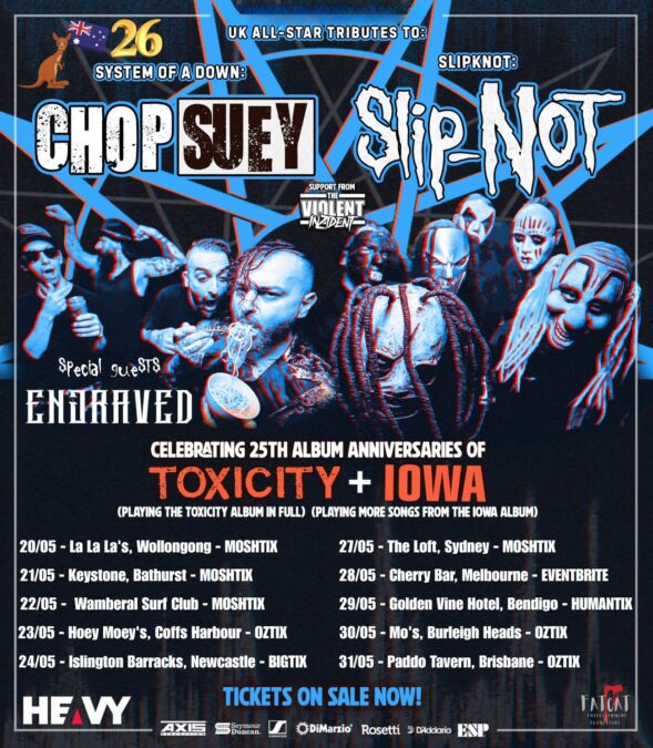 Star Studded SYSTEM OF A DOWN Tribute Act CHOP SUEY To Tour Australia ...